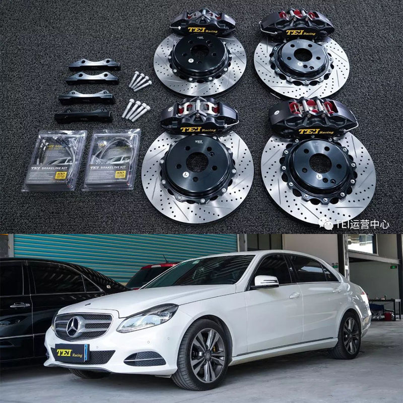 E Class W212 Mercedes Big Brake Kit 18 Inch Car Rim Front 6 Piston And Rear 4 Piston Brake Kit