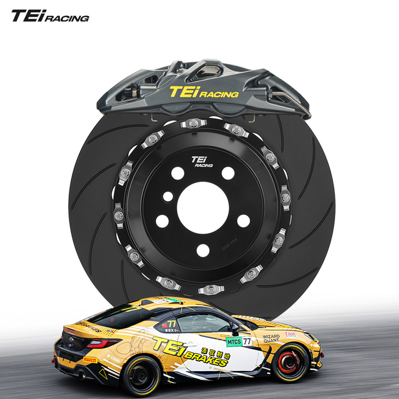 TEI GTS4 Performance Brake Kit 4 Piston Brake Calipers Racing Big Brake ...
