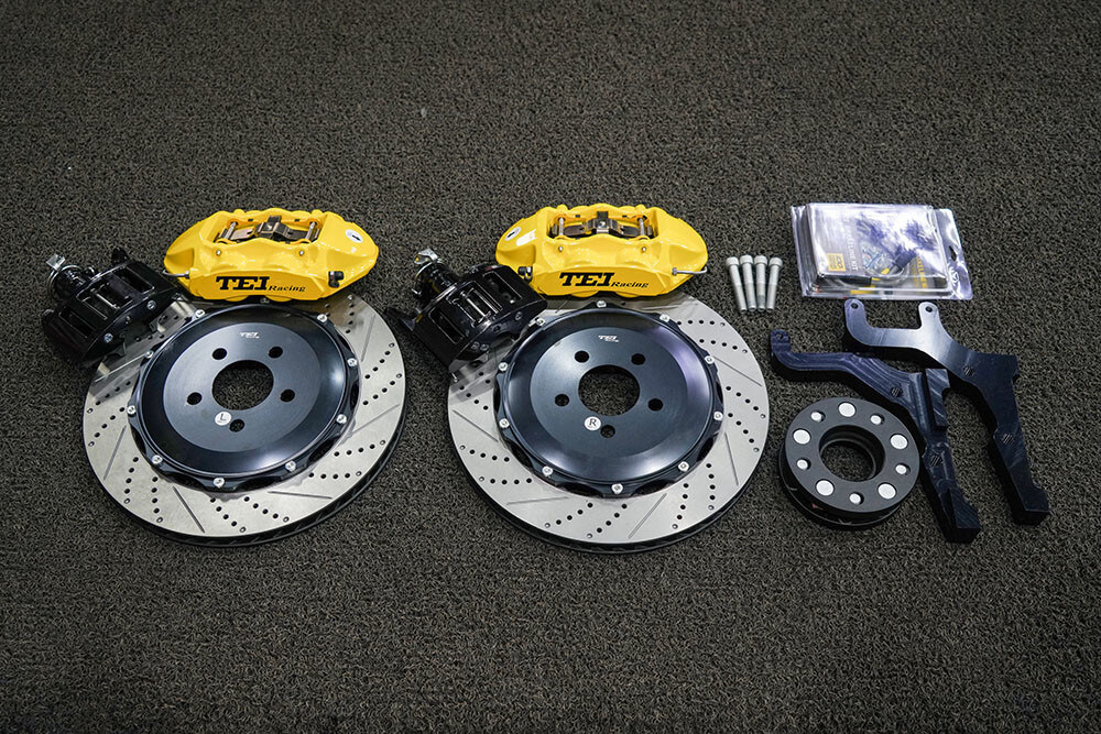 Ford Mustang BBK Brake Kit S40 4 Piston Cable Caliper For Rear Double ...