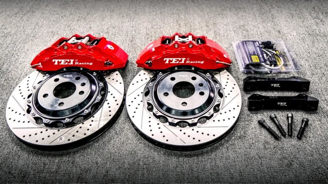 TEI Racing P60ES 6 Piston Calipers Big Brake Kit For Audi A4L 18 Inch Wheel Front