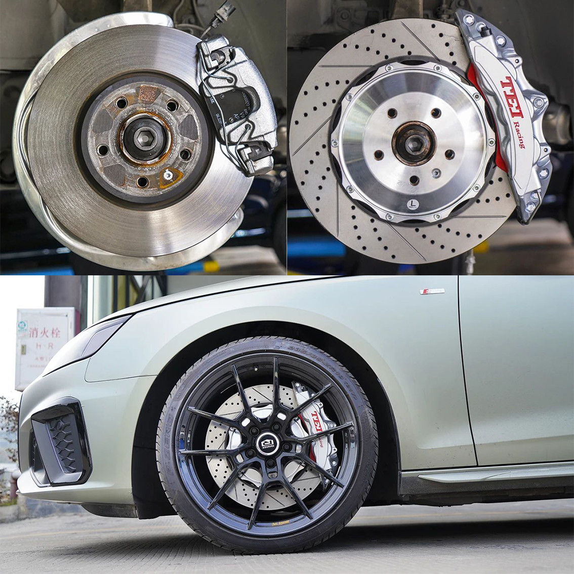 Front BBK Audi Big Brake Kit For A4 B9 19 Inch 6 Piston Caliper Brake ...