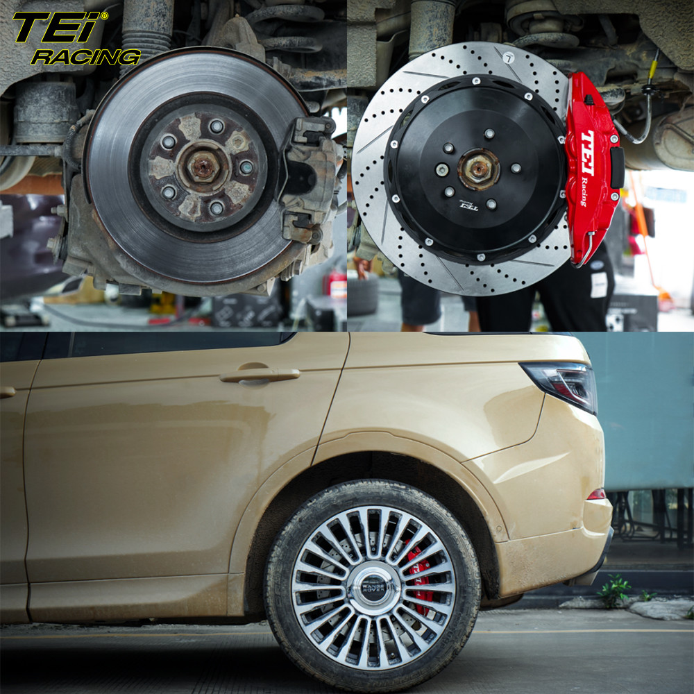 Front 6 piston and rear 4 piston caliper BBK auto brake system For Land ...