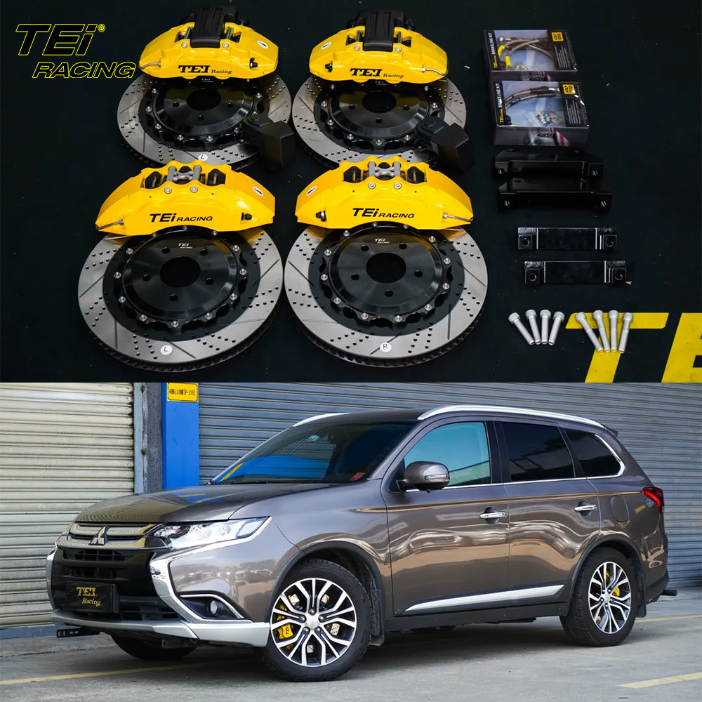 Front 6 Pot And Rear 4 Pot Caliper BBK Auto Brake System For Mitsubishi ...