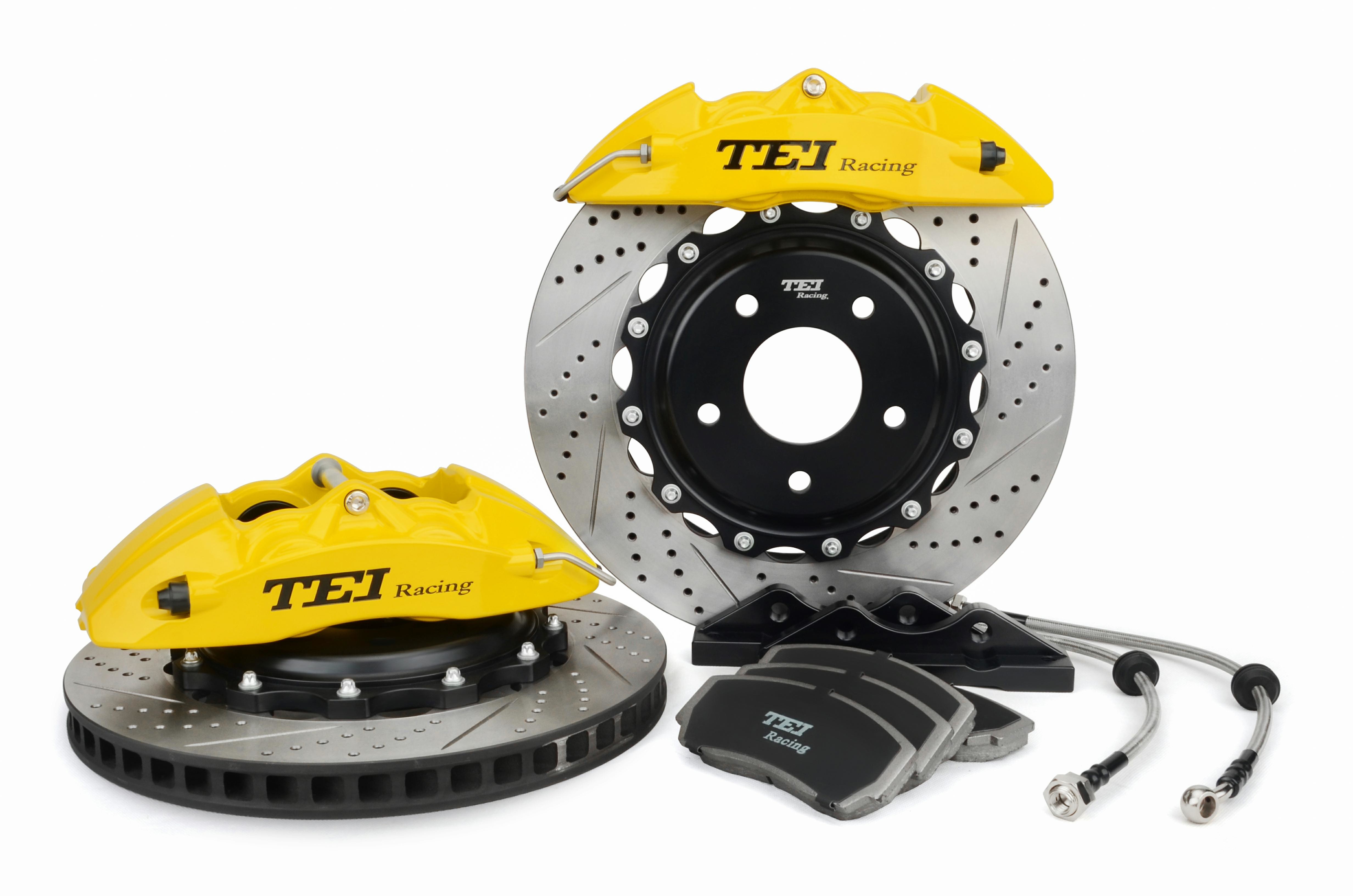 Disc 355x28mm Brake Kit 4 Piston Caliper With 2 Piece Rotor Big Brake ...