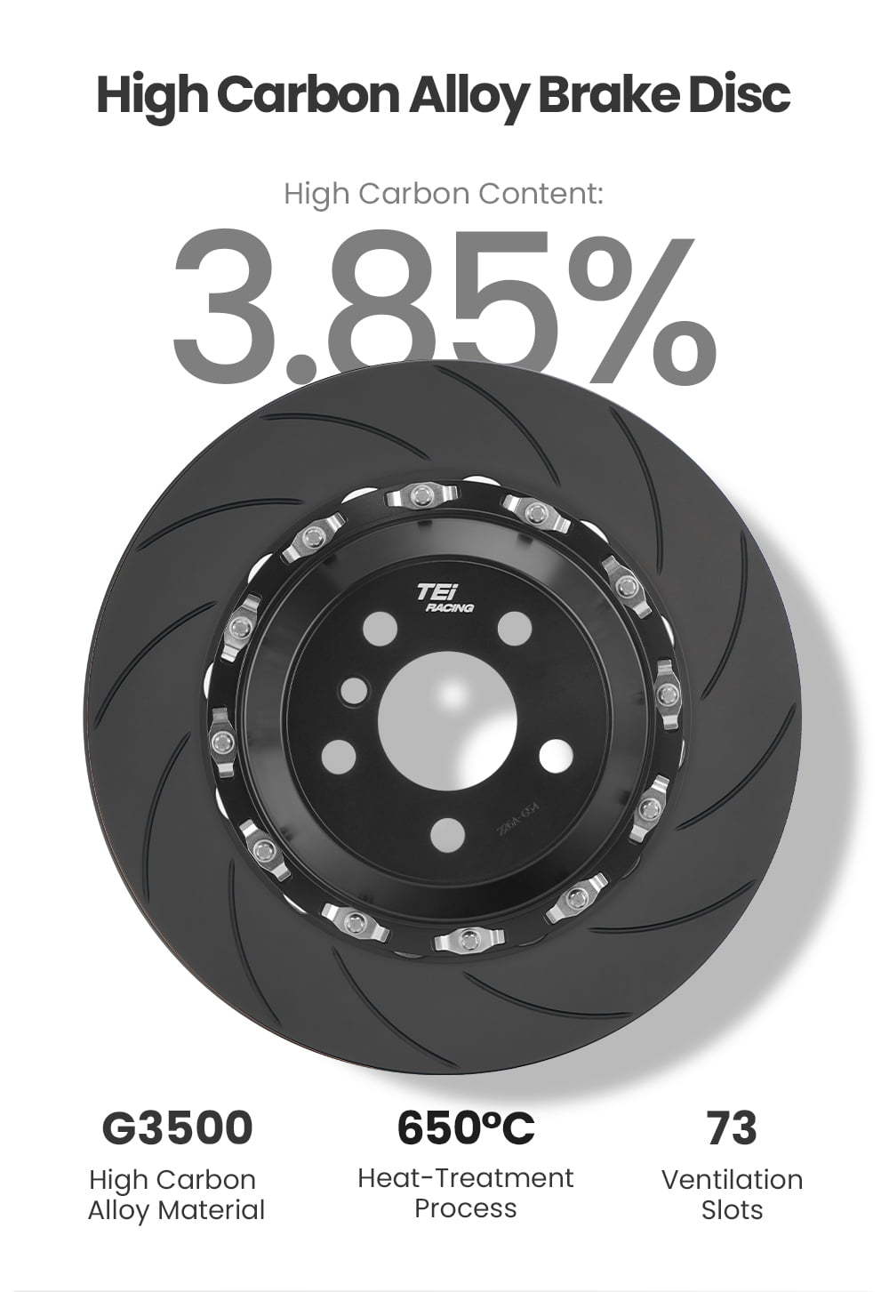 TEI GTS4 Performance Brake Kit 4 Piston Brake Calipers Racing Big Brake ...